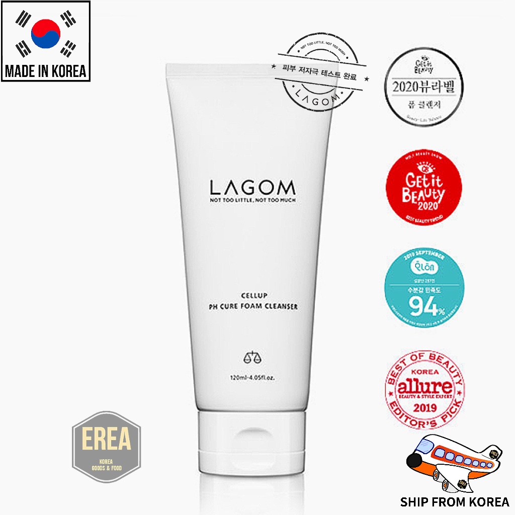 LAGOM Foam PH Cure Cleanser Cellup 120ml Himalayan Mineral Salt ...