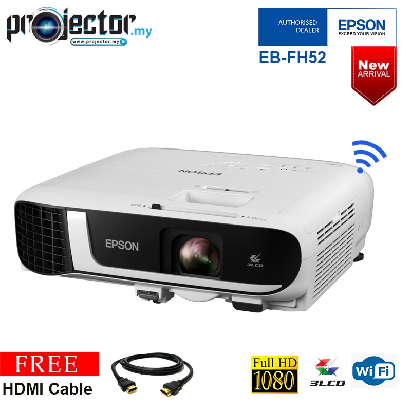 Epson EB-FH52 Full HD 3LCD 4000 Lumens Business Data Projector Built-In Wireless | Shopee Malaysia