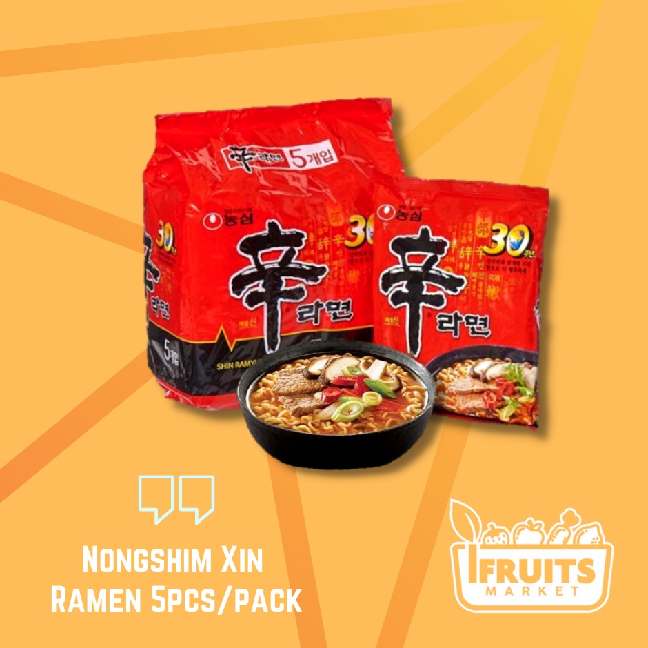 IFRUITS MARKET - Nongshim Xin Ramen 农心辛拉面 120gm x 5packs (Ready Stock ...