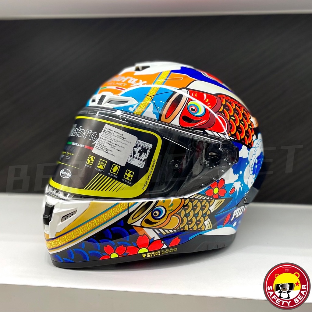 Tainan Bear Safety Motorax Helmet R50s Koi Inclined Air Intake Design ...
