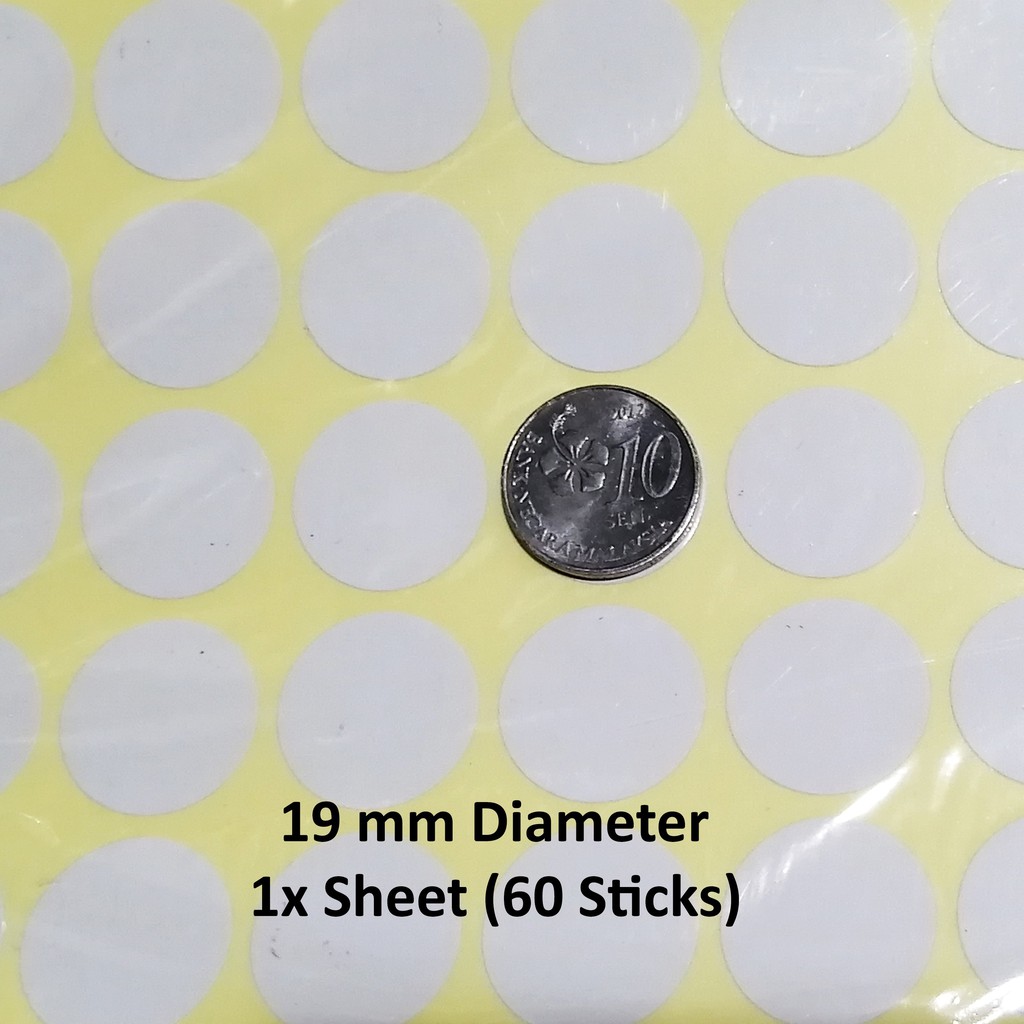 White dot Sticker Round Label Circle Stickers 33mm 25mm 19mm Diameter ...
