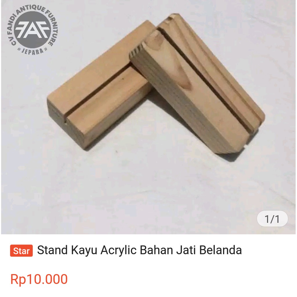 KAYU Dutch Teak acrylic Wood Stand ID02 | Shopee Malaysia
