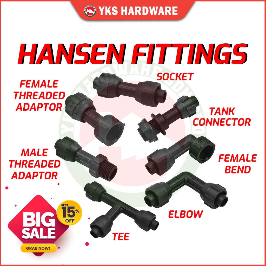 HANSEN FITTINGS / CONNECTOR - Pipe & Fitting System | Shopee Malaysia
