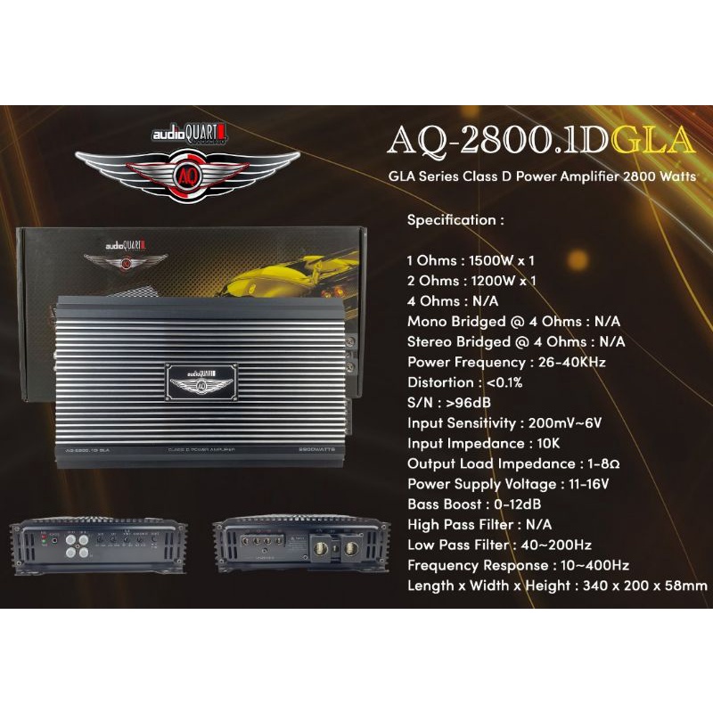 AUDIO QUART 1500W RMS Mono block amplifier | Shopee Malaysia