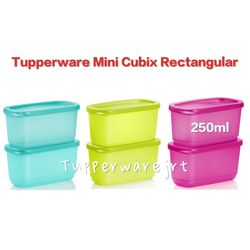 Tupperware Mini Cubix Rectangular 250ml x 1pc | Shopee Malaysia