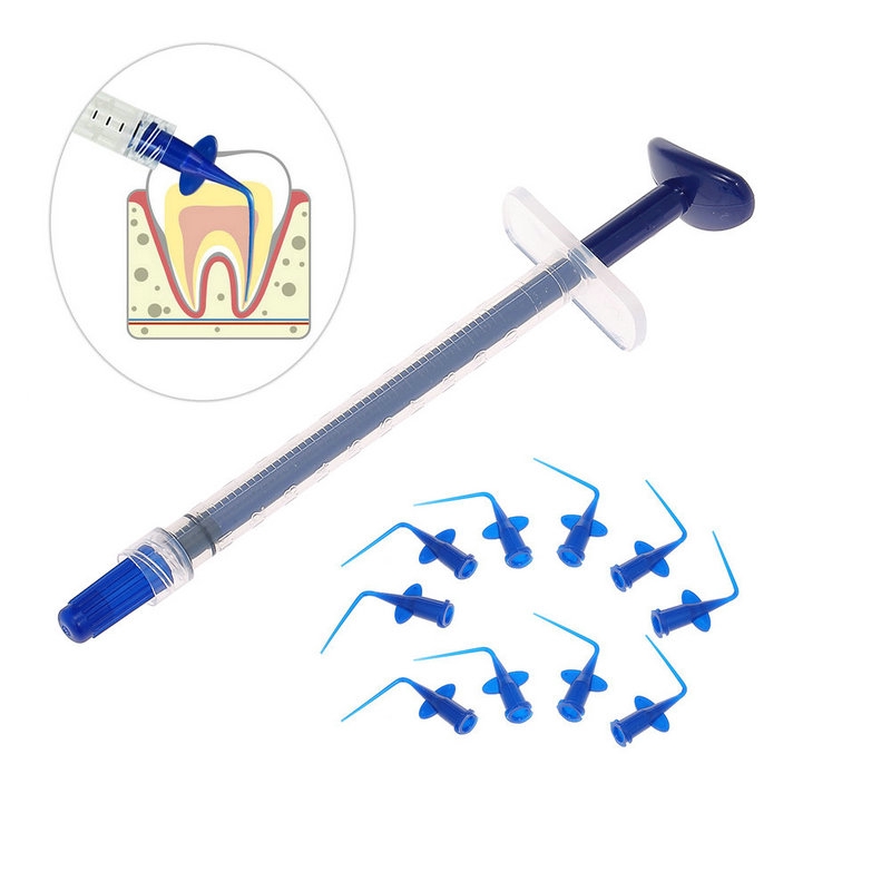 10Pcs Irrigation Rinse Tips Dental teeth whitening Flexible Composite ...