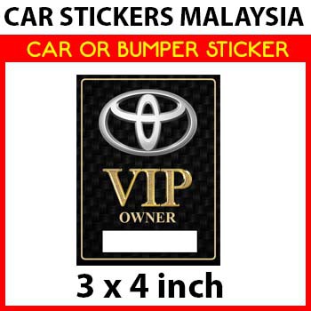 Car Sticker - Toyota VIP Owner | Shopee Malaysia