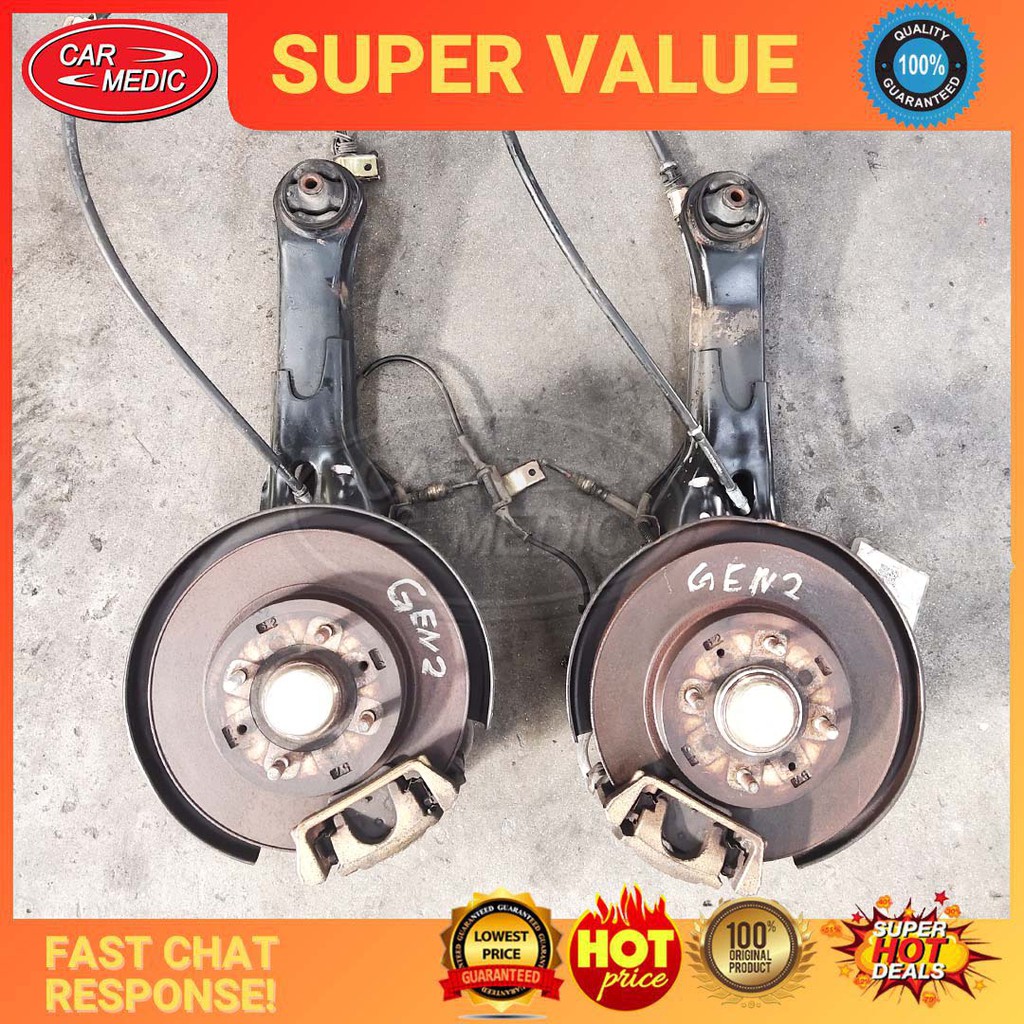 Original Proton Gen-2/ Persona Complete Rear Brake Disc Set / Disc ...