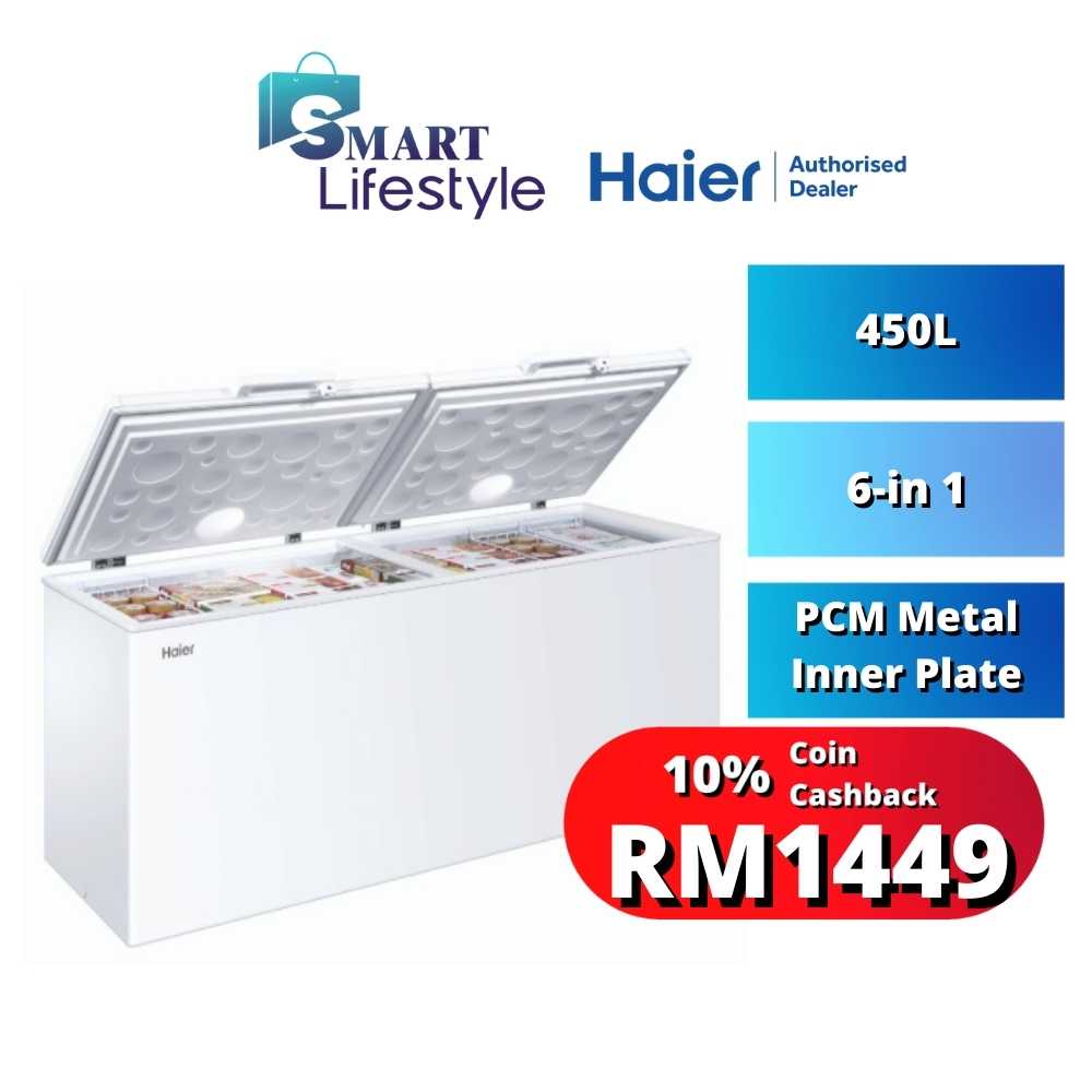 Haier 6 In 1 Convertible Chest Freezer (450L) BD-458HP | Shopee Malaysia