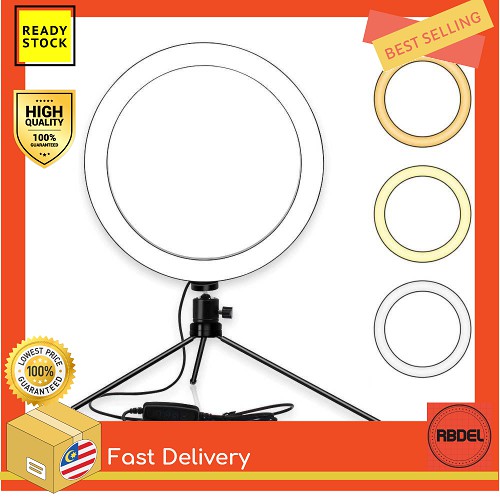 Hot Deal 6inch Table LED Ring Light 3200-5600K 3 Colors 10 Levels ...