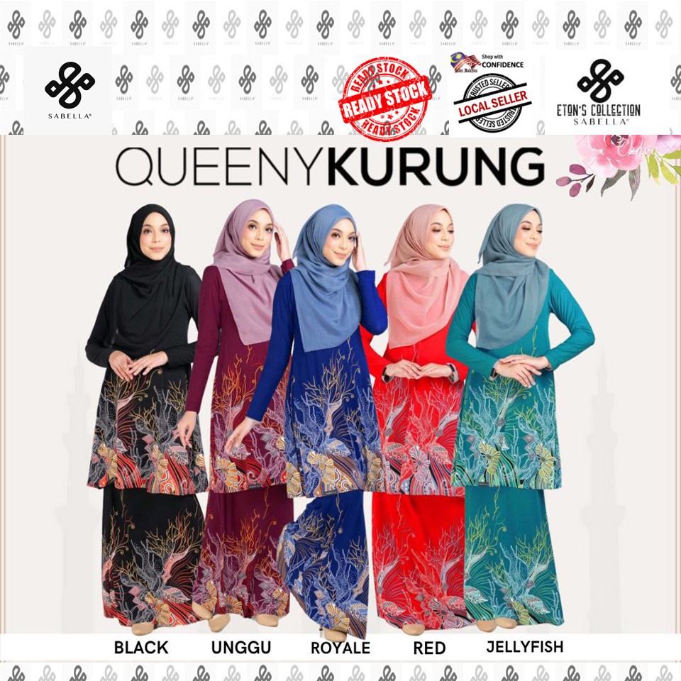 READY STOCK BAJU KURUNG BATIK QUEENY SABELLA MODEN VIRAL SEDONDON RAYA | Shopee Malaysia