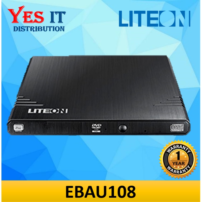 LITEON EBAU108 8x External USB Slim DVD-RW DVD/CD WRITER [EDW-LO-SLIM ...