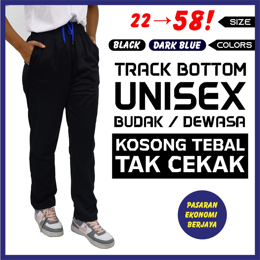 🔥 SELUAR TRACK TEBAL MURAH 🔥 (𝗧𝗔𝗞 𝗕𝗘𝗥𝗖𝗘𝗞𝗔𝗞) TRACK BOTTOM UNISEX BUDAK ...