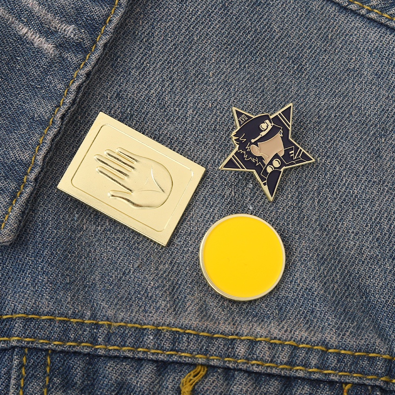 3 Styles of Anime Around JOJO's Bizarre Adventure Alloy Lapel Brooch ...