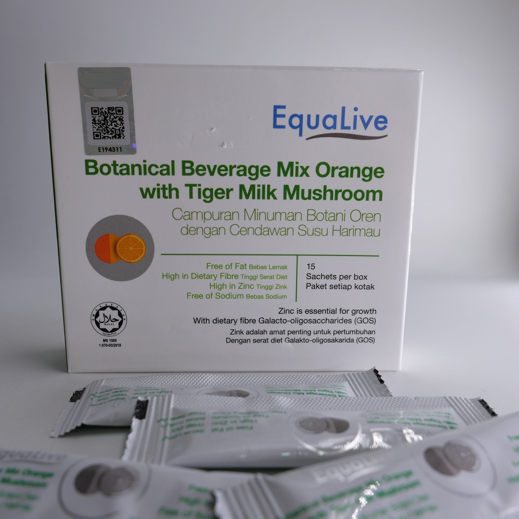 Equalive Orange Juice Powder With Tiger Milk Mushroom 2g | Shopee Malaysia