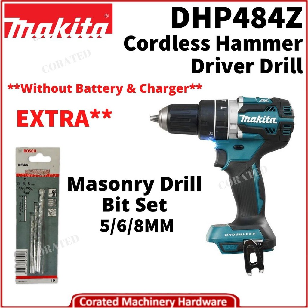 [CORATED] Makita DHP484Z 18V 13MM Cordless Hammer Driver Drill Without ...