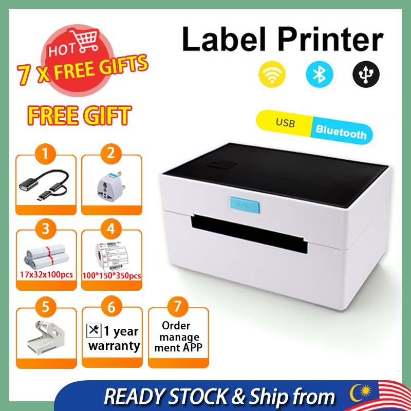 Xprinter Sticker Label Printer A6 Thermal Printer Wireless Waybill ...