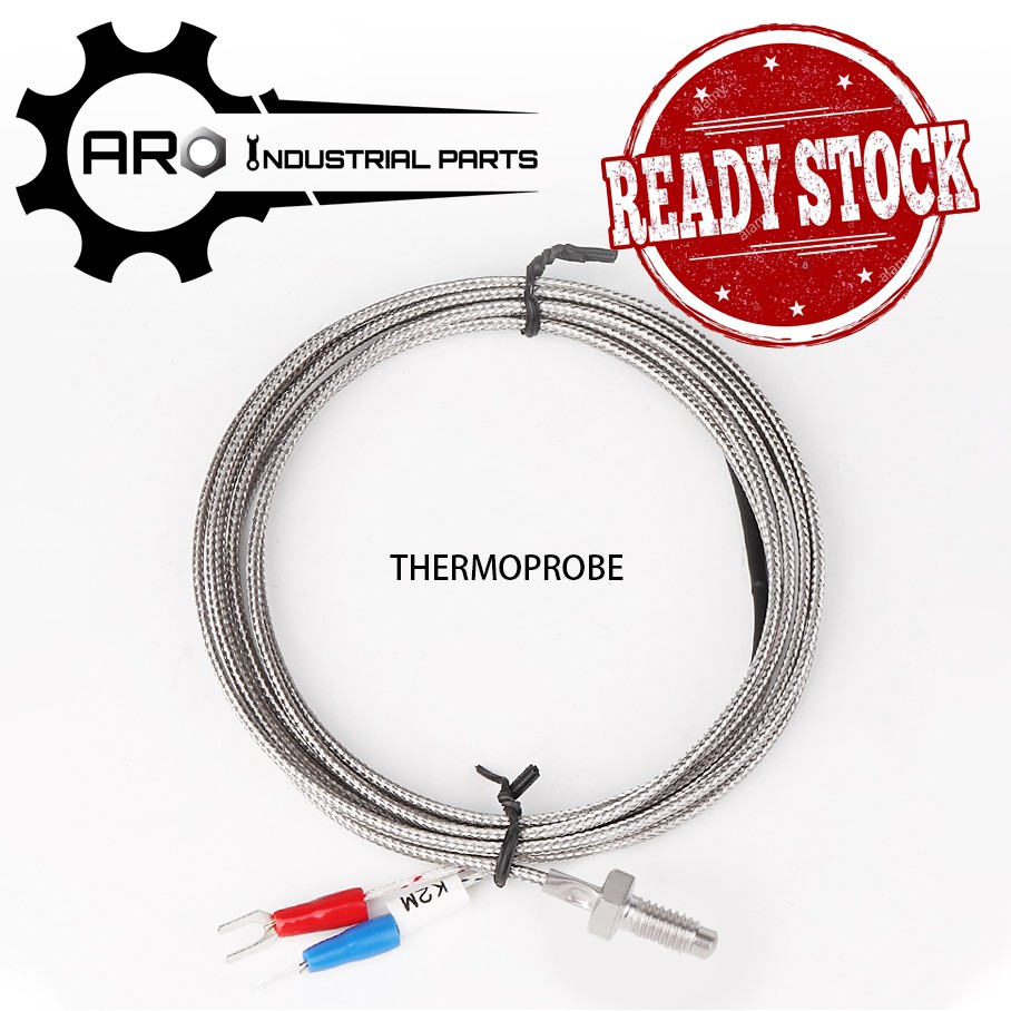 E Type Thermocouple M8 Screw Thread Temperature Probe 2m Thermal ...