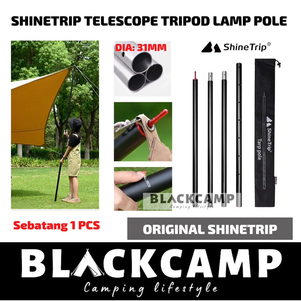 ShineTrip Camping Flysheet Tarp Pole 31mm Heavy Duty Rod Tent Aluminium ...