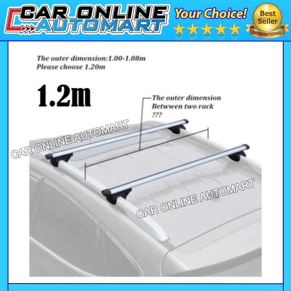 Universal SUV Car Roof-Top Rack Roof Rack Crossbars Dimension~ 1.2m / 1 ...