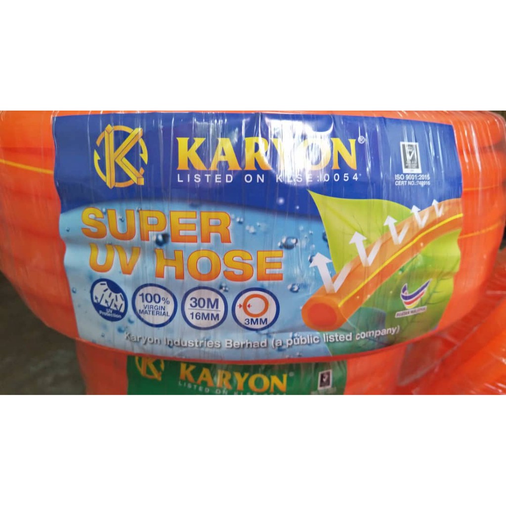 KARYON 30 Meters Water Hose Garden Hose Lawn PVC Pipe 16mm Diameter ...