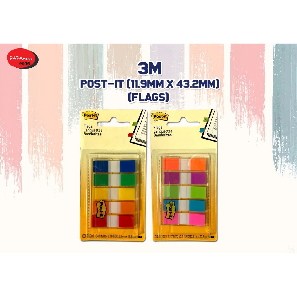 3M POST-IT FLAG ASSORTED COLOURS | Shopee Malaysia