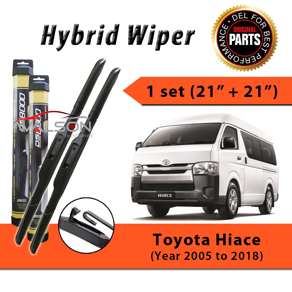 Hybrid Wiper Toyota Hiace 2005 to 2018 21"+21" (1set) | Shopee Malaysia