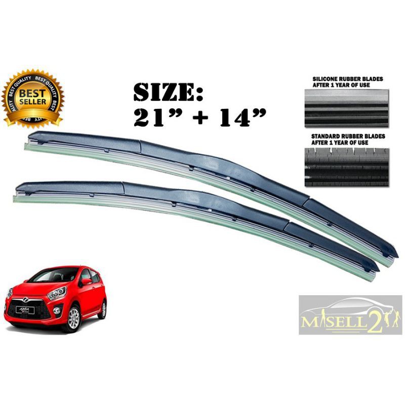PERODUA AXIA SILICONE WIPER | Shopee Malaysia