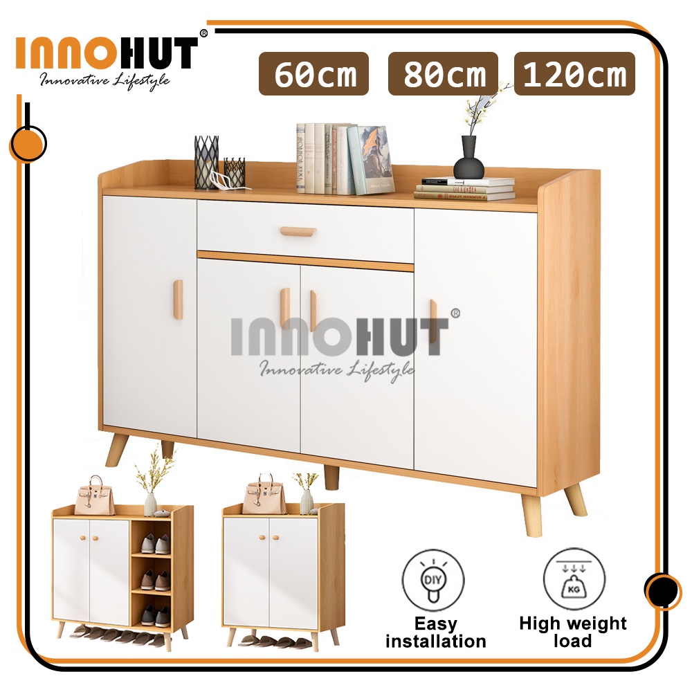 Innohut High Density Wooden Board Shoes Rack with Countertop Storage ...