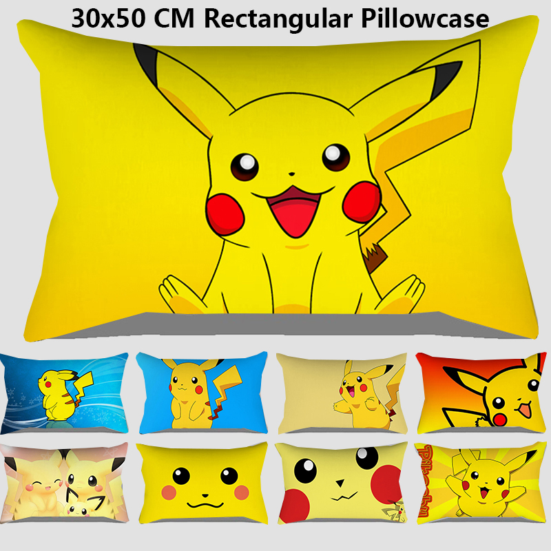 Cute Cartoon Pokemon Pikachu Pattern Single Side Printing Polyester ...