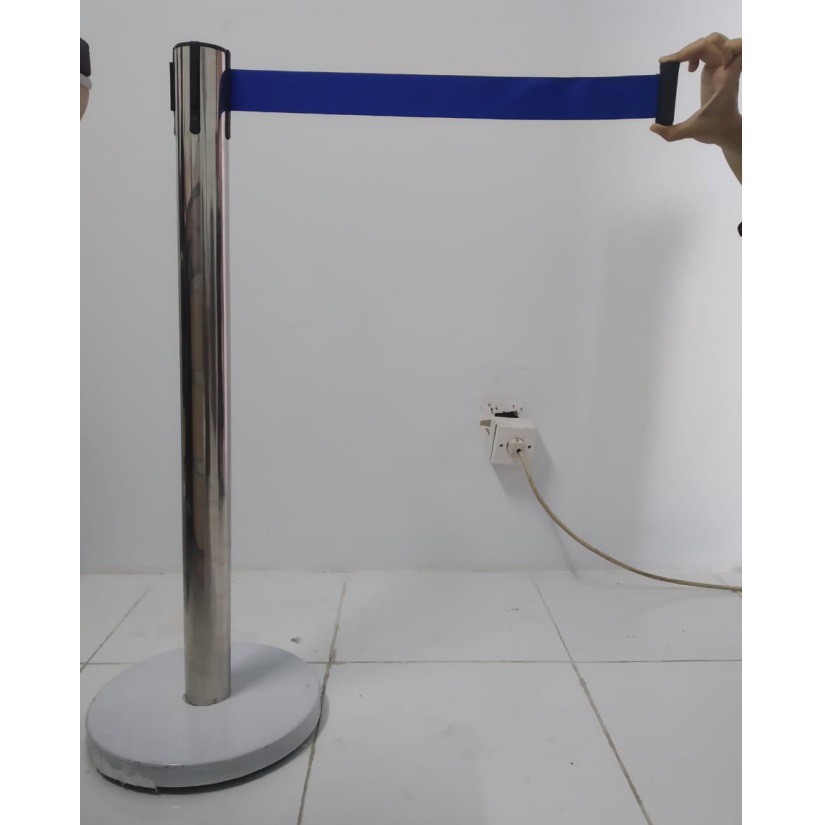 Queue Pole Barrier, railing stand Q line divider handrail base Pull ...