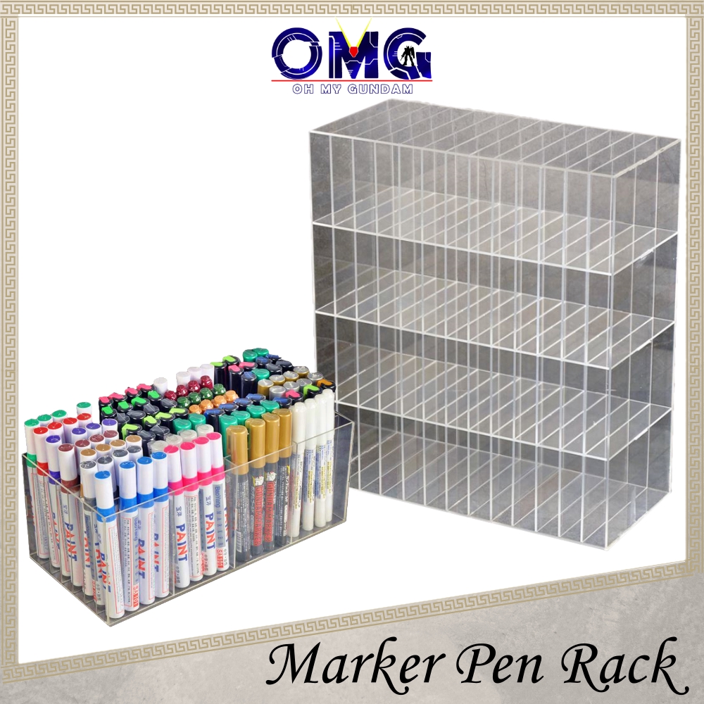 Tool Acrylic Marker Pen Rack 4 Levels (4 x 18 slots) Marker Holder ...