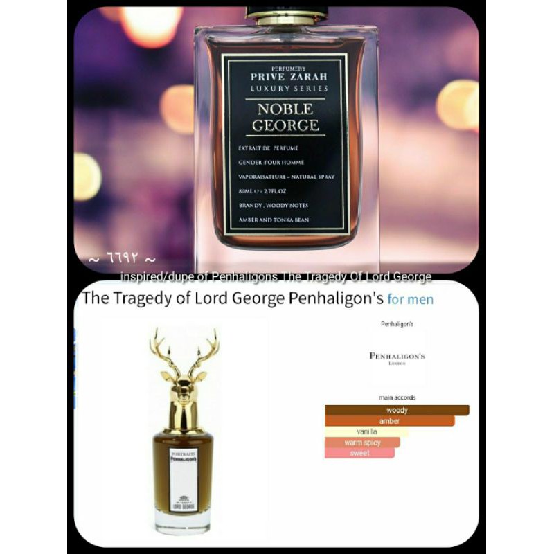 Noble George Prive Zarah by paris corner perfumes dupe of Penhaligons ...
