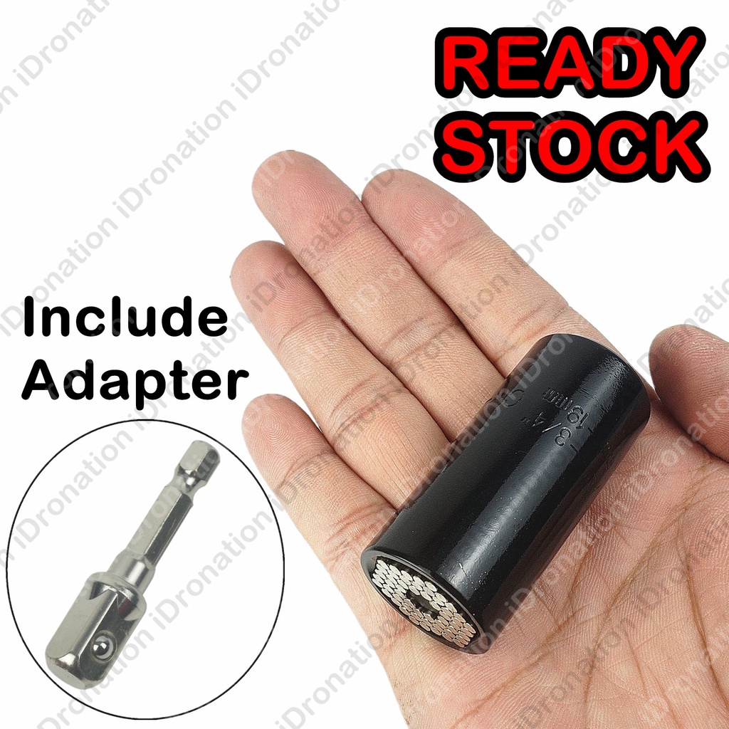 7-19MM Magic Universal Socket Head Wrench Set Sleeve Multi Grip Ratchet ...