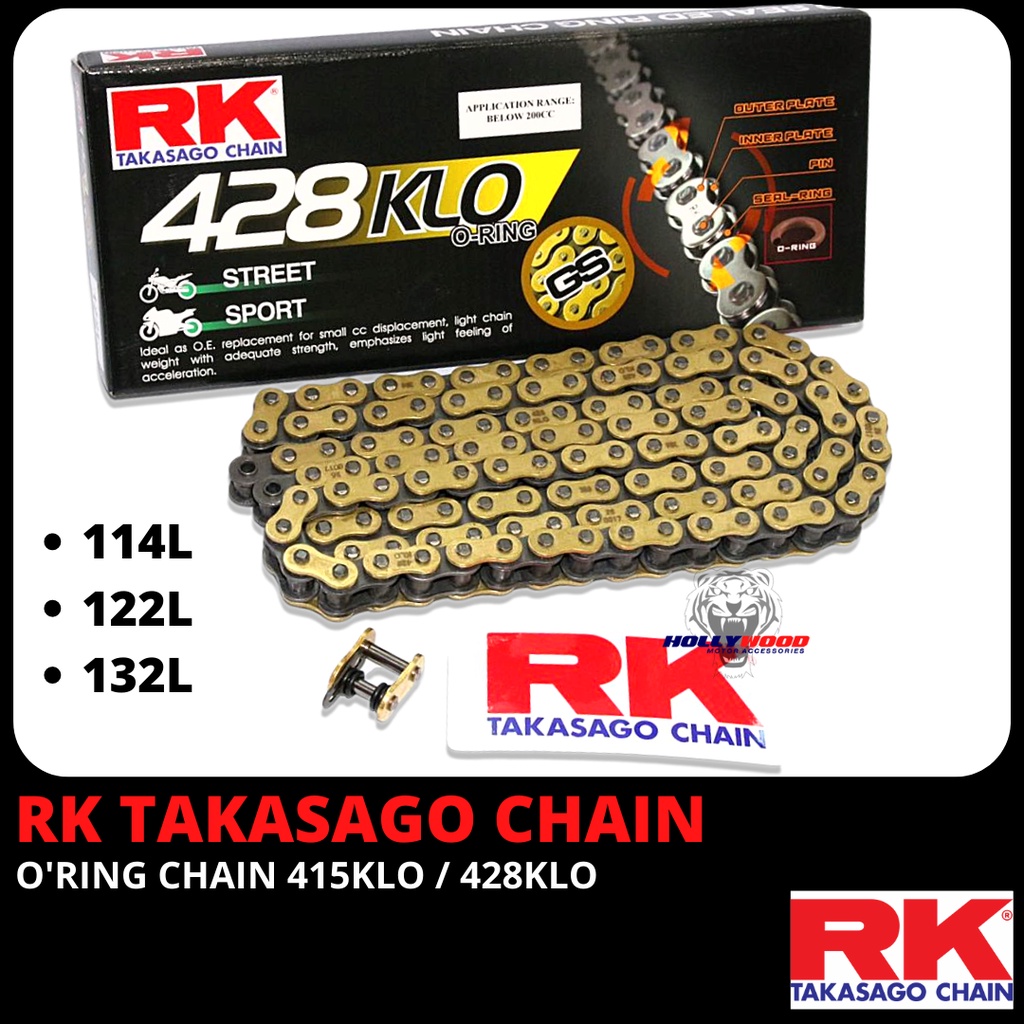 RK O'RING GOLD CHAIN KLO GS428 140L 132L 122L 114L LC135 Y15 Y16 RS RSX ...