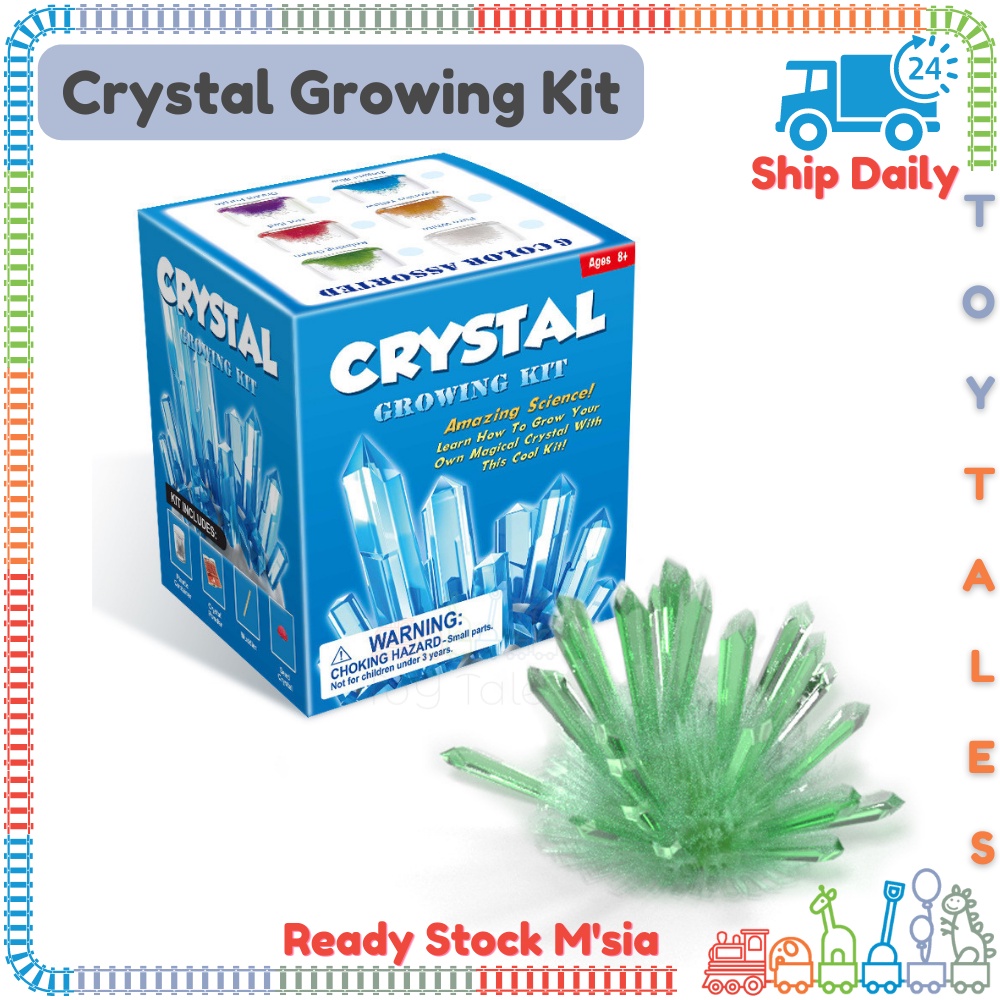 Crystal Growing Kit Kids Science Experiment Set [SINGLE UNIT - English ...