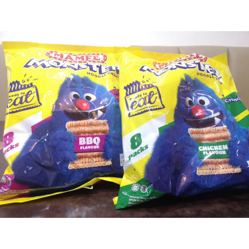 Mamee monster crunchy malaysia chicken bbq noodle snack | Shopee Malaysia