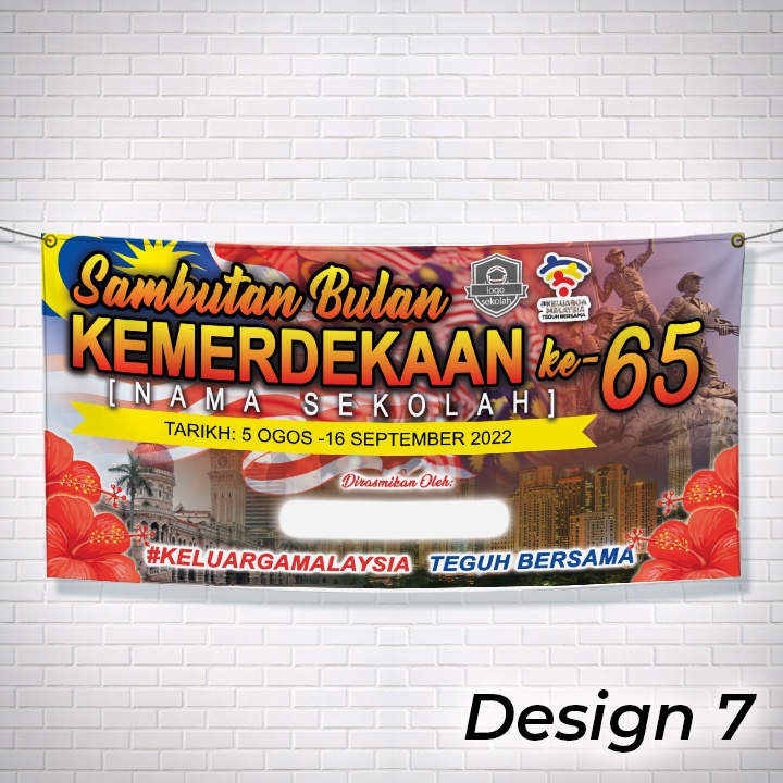 Banner custom Sambutan Kemerdekaan / Hari Kebangsaan (PVC tarp | custom ...