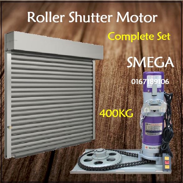 SMEGA Roller Shutter 400KG Motor c/w Shaft, Bearing, Remote Controller ...