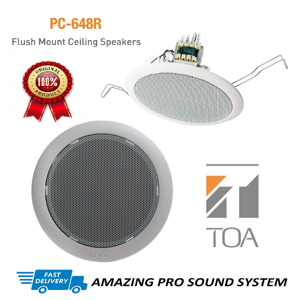 TOA 5" Ceiling Speaker with Matching Transformer (PC-648R) | Shopee ...