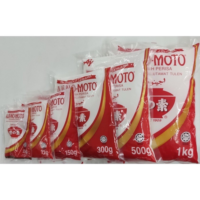 aji no moto 33g,72g,100g,150g,300g,500g,1kg | Shopee Malaysia