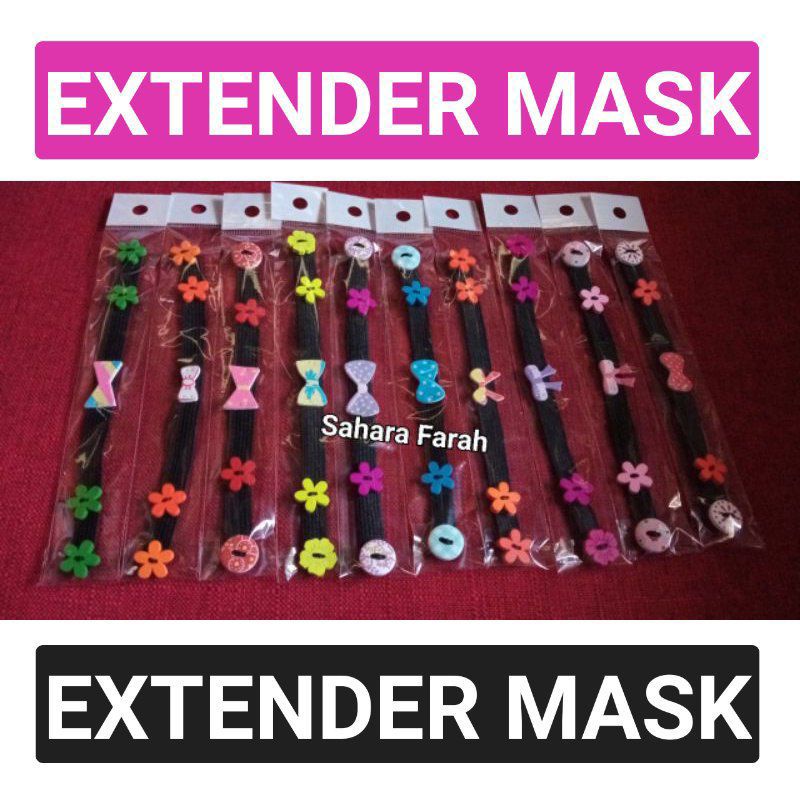 Double button Face mask extension/ Extender getah button wooden/adopter ...
