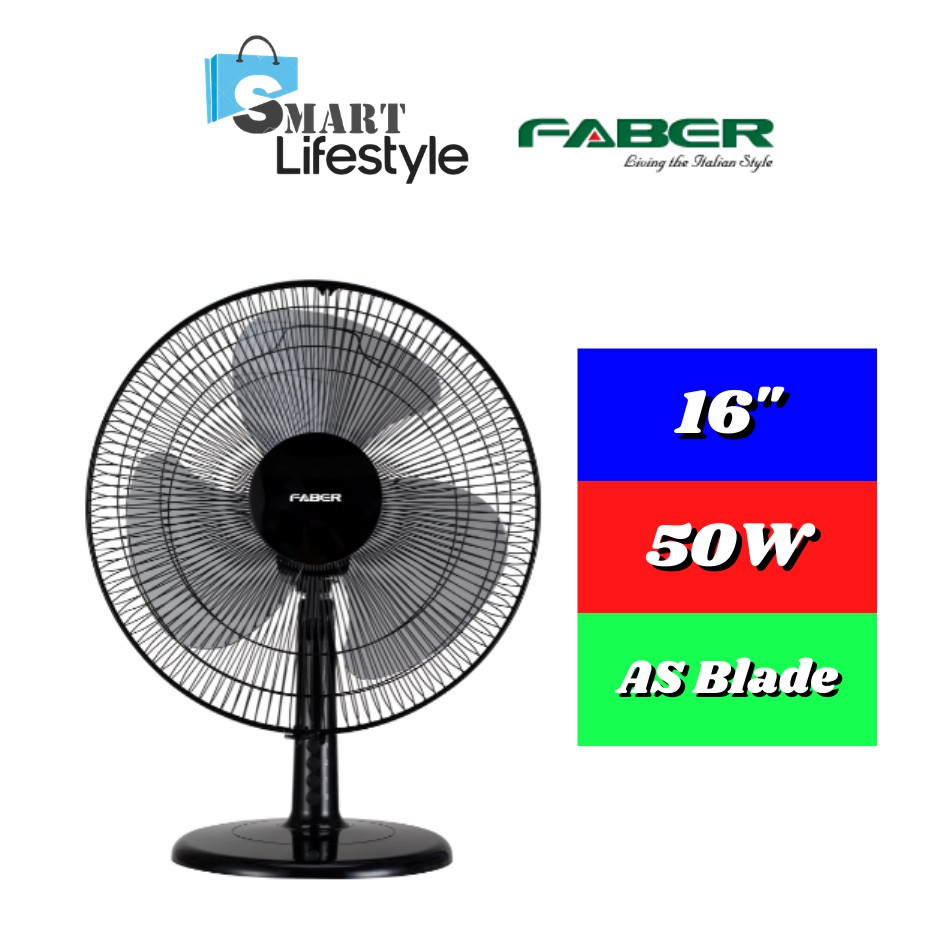 Faber FTF Viento Table Fan (16") 1608BK | Shopee Malaysia