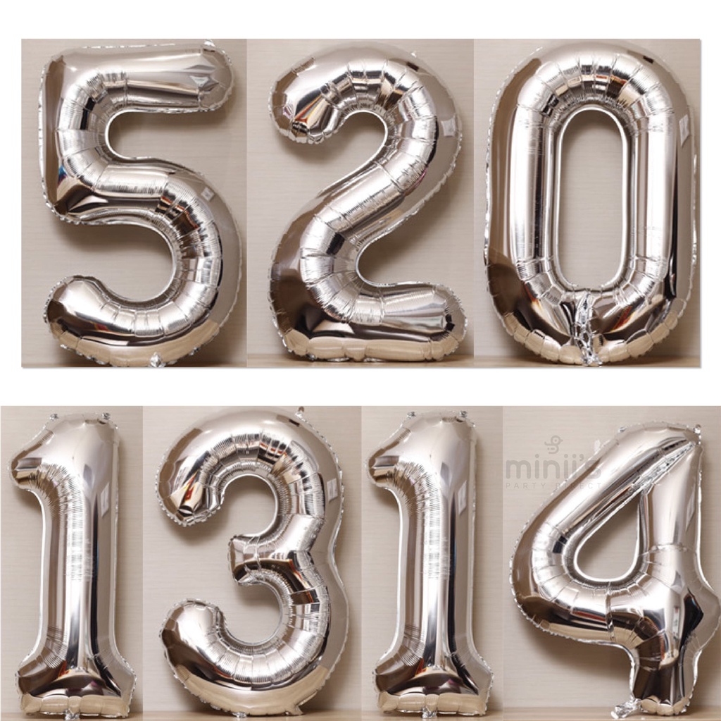 MINIIS PARTY Number Balloon 42 Inch Balloon Number Foil Balloon Belon ...