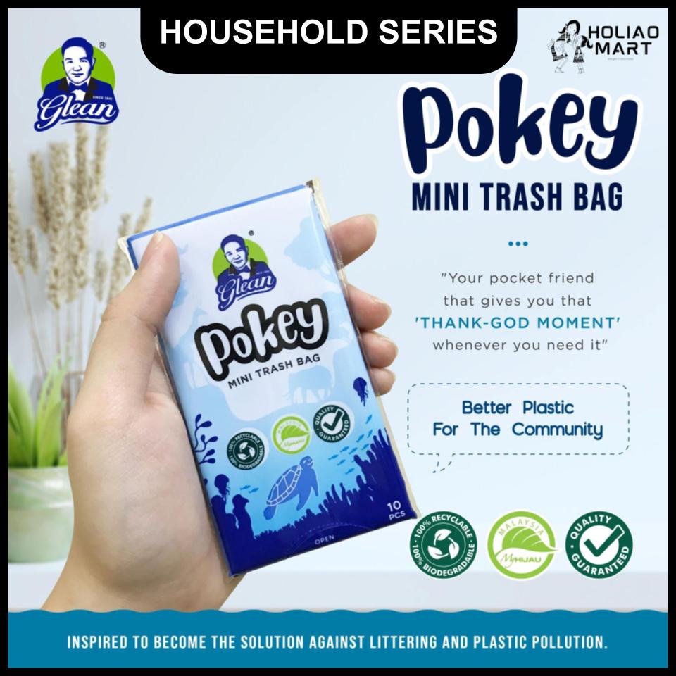 Glean Pokey Pocket Size可分解迷你垃圾袋Leakproof Oxo-Biodegradable Multicolor ...