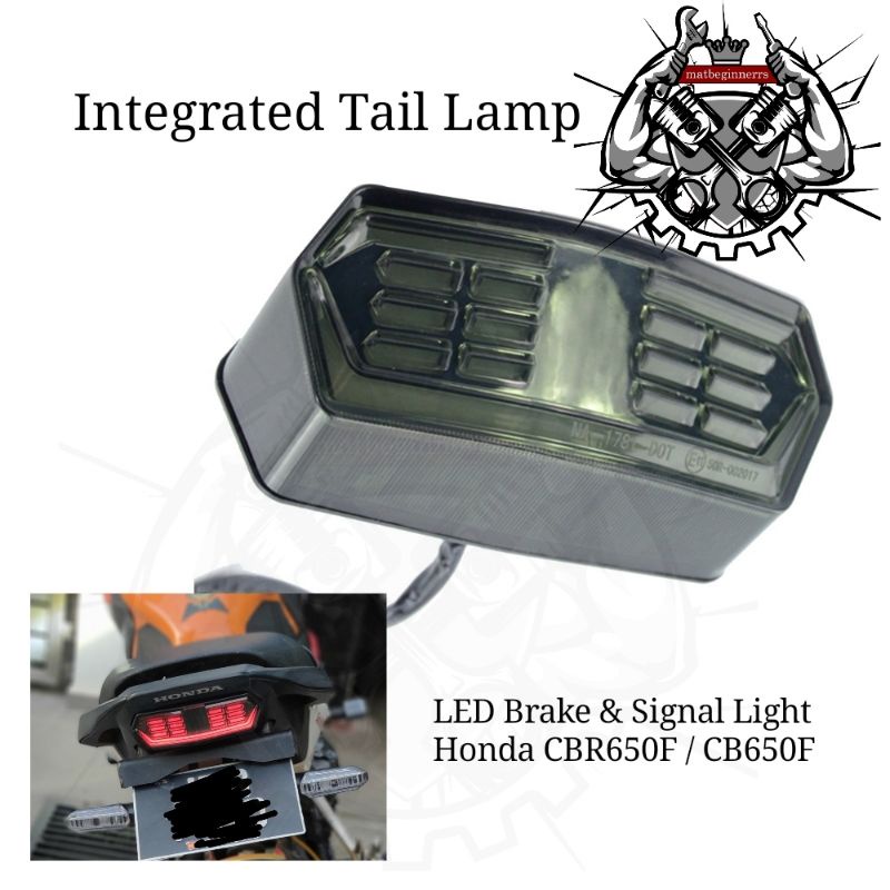 Integrated Tail Lamp Brake Turn Signal Light LED Honda CBR650F CB650F ...