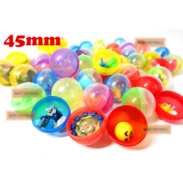 32/45/50mm Plastic Lucky Draw Capsule Ball Suprise Egg With Toys Animal ...
