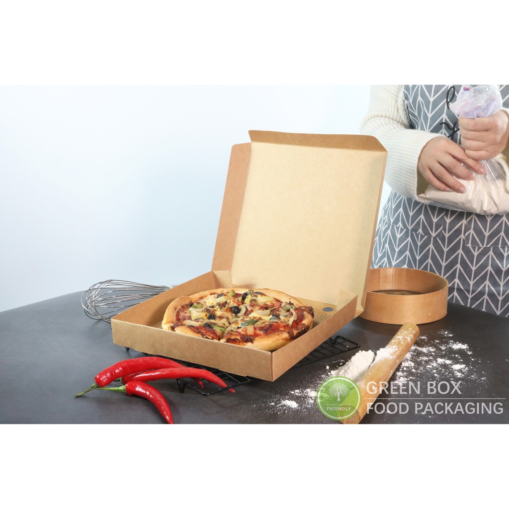 Pizza Box | Kotak Kuih | 10"x10"x1.5" | 12"x12"x2" | Shopee Malaysia