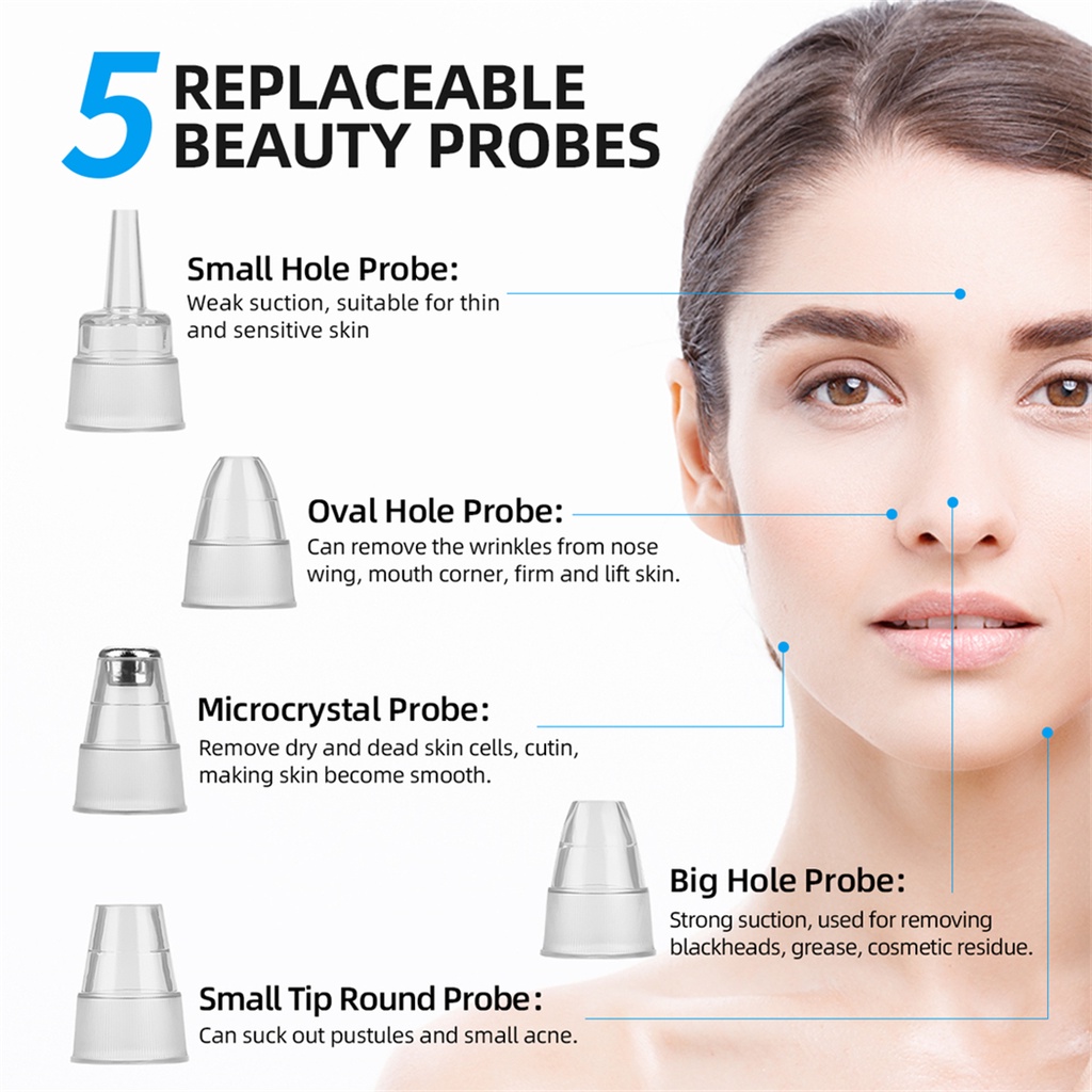 CkeyiN Suction Blackhead Remover Whitehead Remover Electric Facial ...