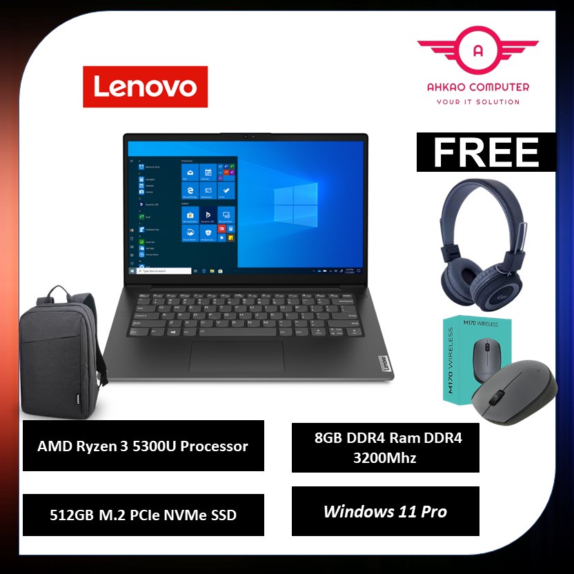 Lenovo V14 G2 ALC 82KCS02P00 14'' Laptop ( Ryzen 3 5300U, 8GB RAM ...